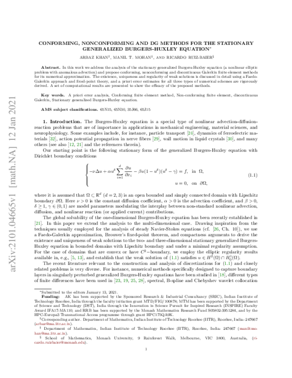 (PDF) Conforming, Nonconforming and DG Methods for the Stationary ...