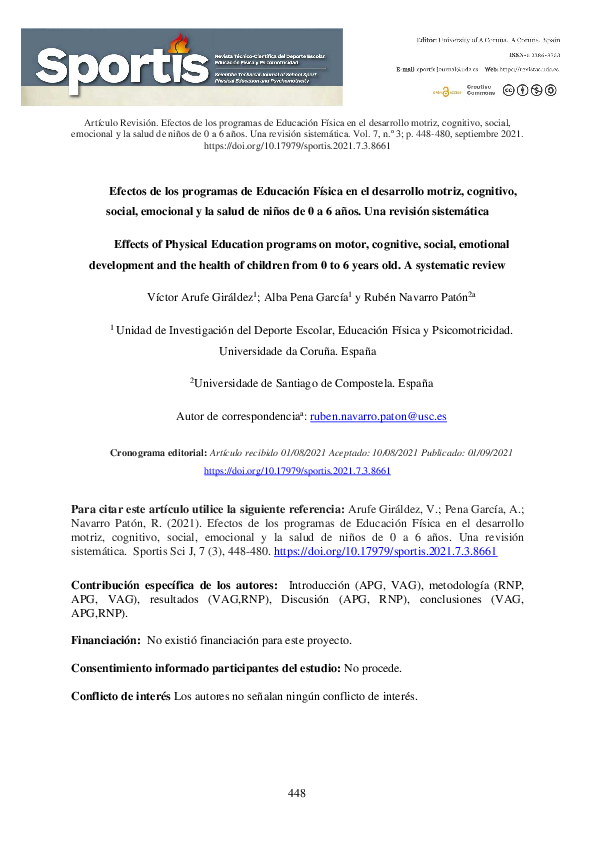 (PDF) Efectos de los programas de Educación Física en el desarrollo motriz, cognitivo, social ...