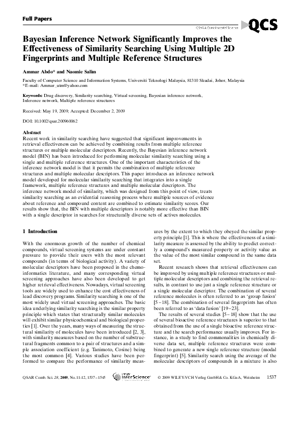 (PDF) Bayesian Inference Network Significantly Improves the ...