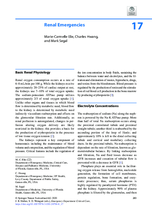 (PDF) Renal Emergencies