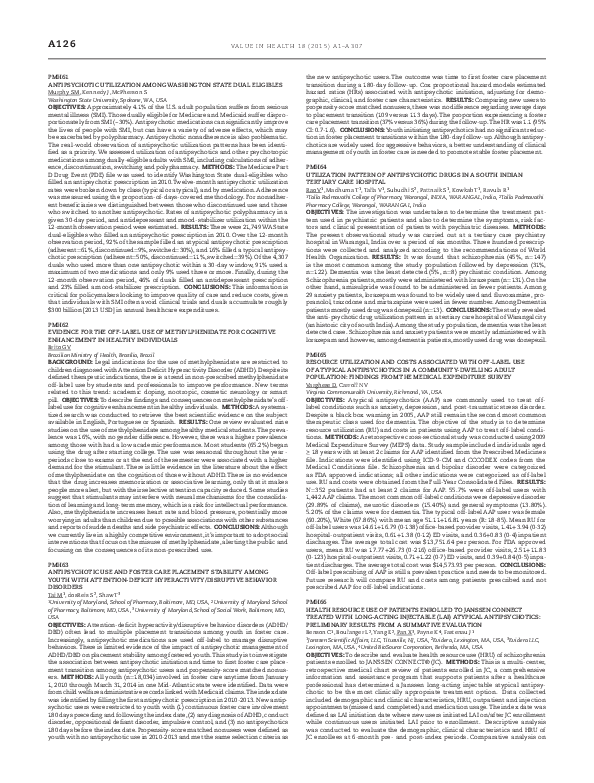 (PDF) Antipsychotic use and Foster Care placement stability among youth ...