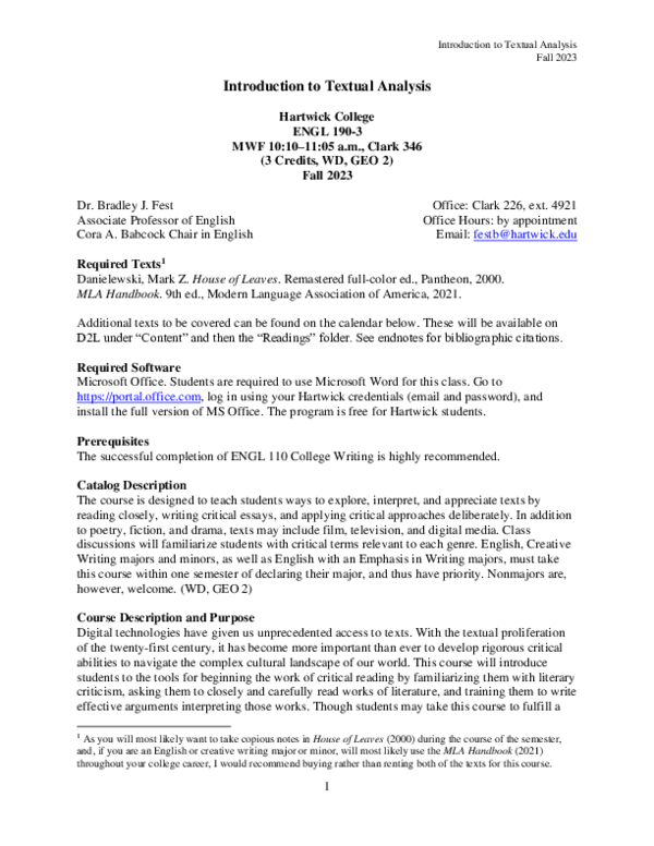 (PDF) Introduction to Textual Analysis, Fall 2023