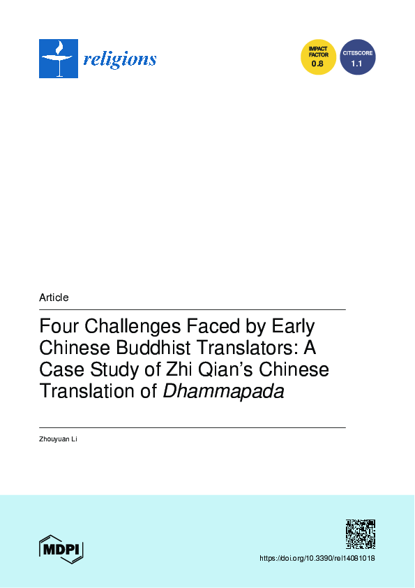 (PDF) Four Challenges Faced by Early Chinese Buddhist Translators: A ...