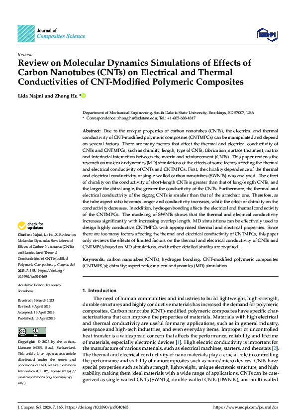 (PDF) Review on Molecular Dynamics Simulations of Effects of Carbon ...