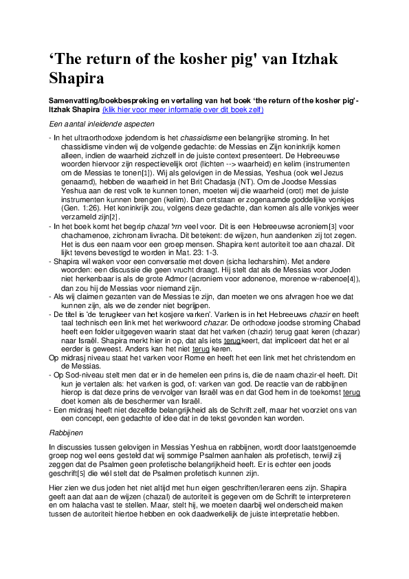 (PDF) 'The return of the kosher pig' van Itzhak Shapira