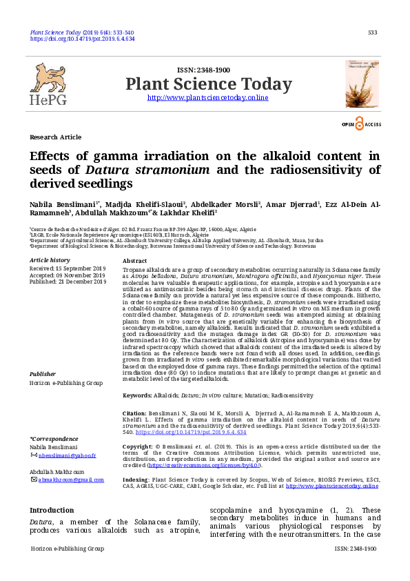 (PDF) Plant Science Today