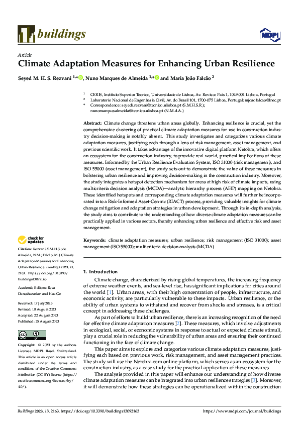 (PDF) Climate Adaptation Measures for Enhancing Urban Resilience