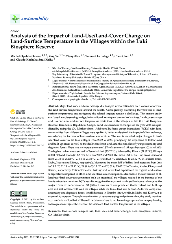 (PDF) Land-Use Change Effects on Surface Temperature
