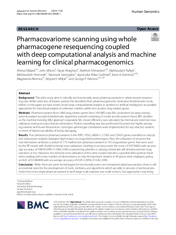 (PDF) Pharmacovariome scanning using whole pharmacogene resequencing coupled with deep ...