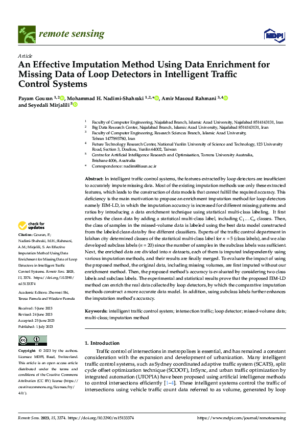 (PDF) EIM-LD: Enhanced Imputation for Traffic Data