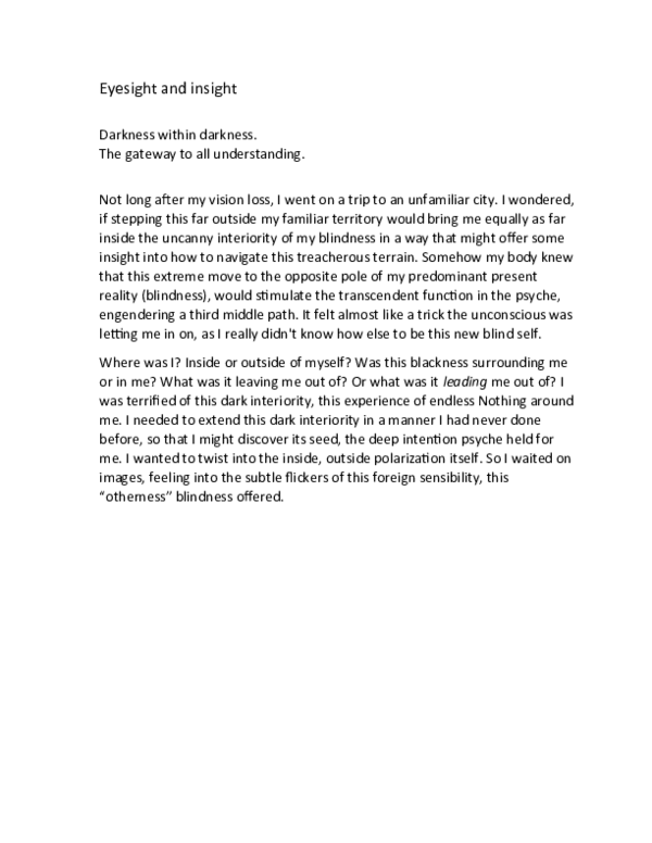 (DOC) Eyesight and insight