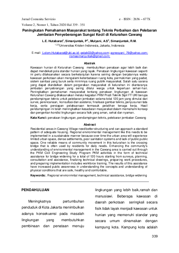 (PDF) Peningkatan Pemahaman Masyarakat tentang Teknis Perbaikan dan ...