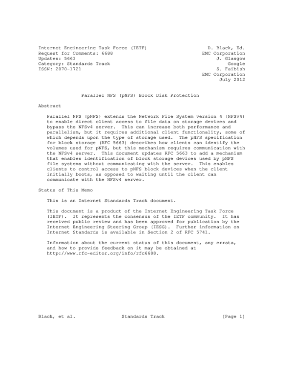 (PDF) Parallel NFS (pNFS) Block Disk Protection