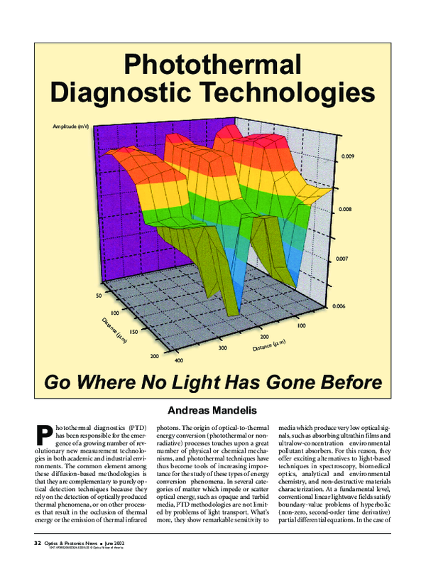 (PDF) Photothermal Diagnostic Technologies