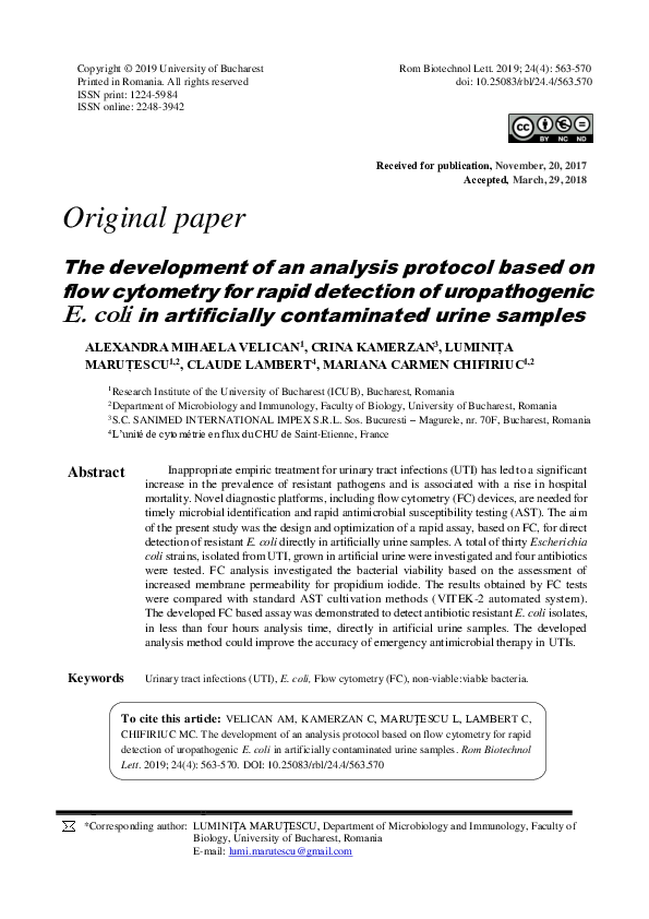 (PDF) The development of an analysis protocol based on flow cytometry ...