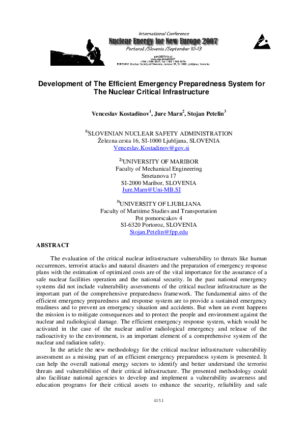 (PDF) Development of The Efficient Emergency Preparedness System for ...