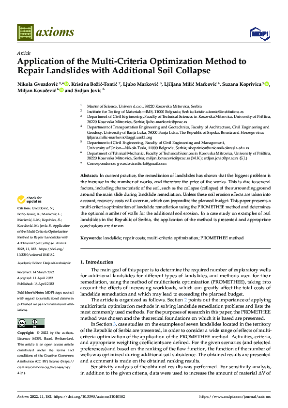 (PDF) Application of Multi Criteria Optimization Method in Implant Design to Reduce Stress Shielding