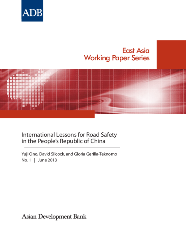 (PDF) International Lessons for Road Safety in the People's Republic of ...