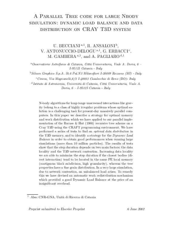 (PDF) A parallel tree code for large N-body simulation: dynamic load balance and data ...