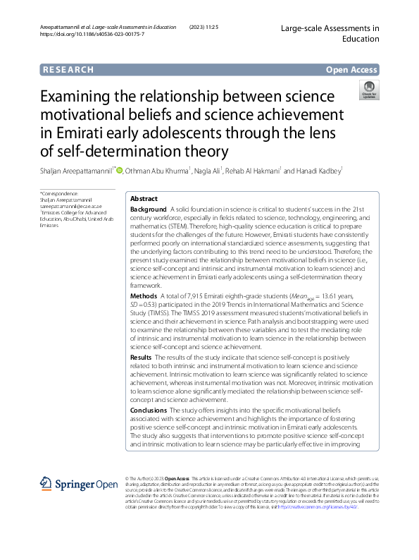 (PDF) Examining the relationship between science motivational beliefs and science achievement in ...