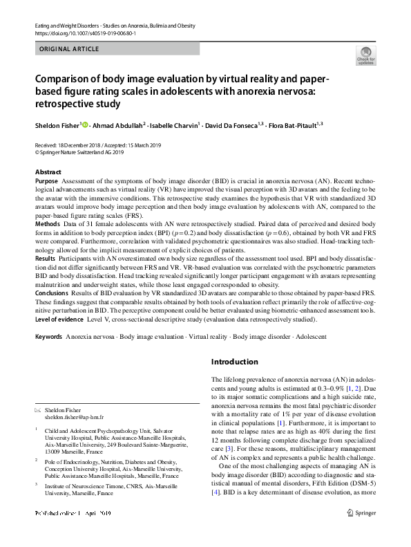 (PDF) Comparison of body image evaluation by virtual reality and paper ...