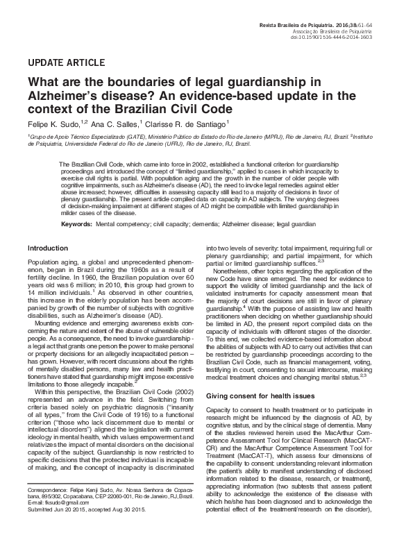 (PDF) What are the boundaries of legal guardianship in Alzheimer’s ...