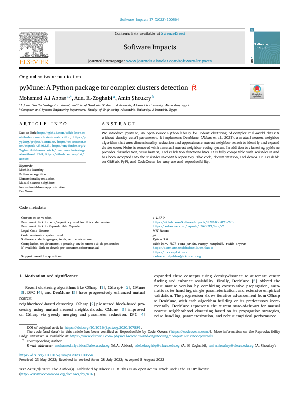 (PDF) pyMune: A Python package for complex clusters detection