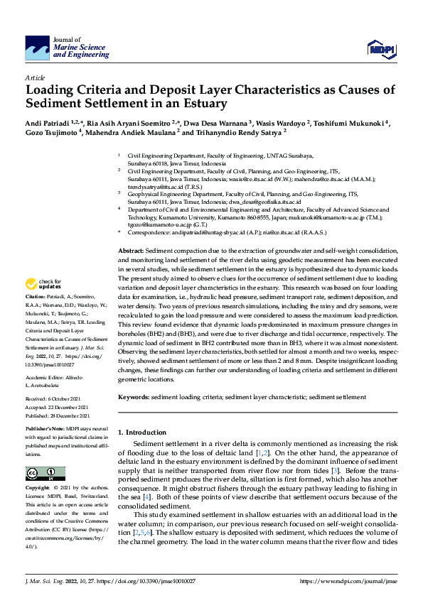 (PDF) Loading Criteria and Deposit Layer Characteristics as Causes of ...