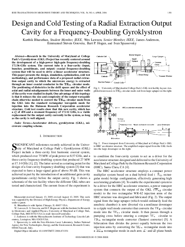 (PDF) Design and cold testing of a radial extraction output cavity for ...