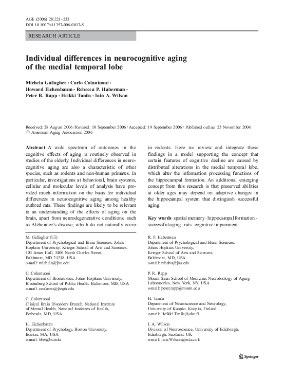 (PDF) Individual differences in neurocognitive aging of the medial ...