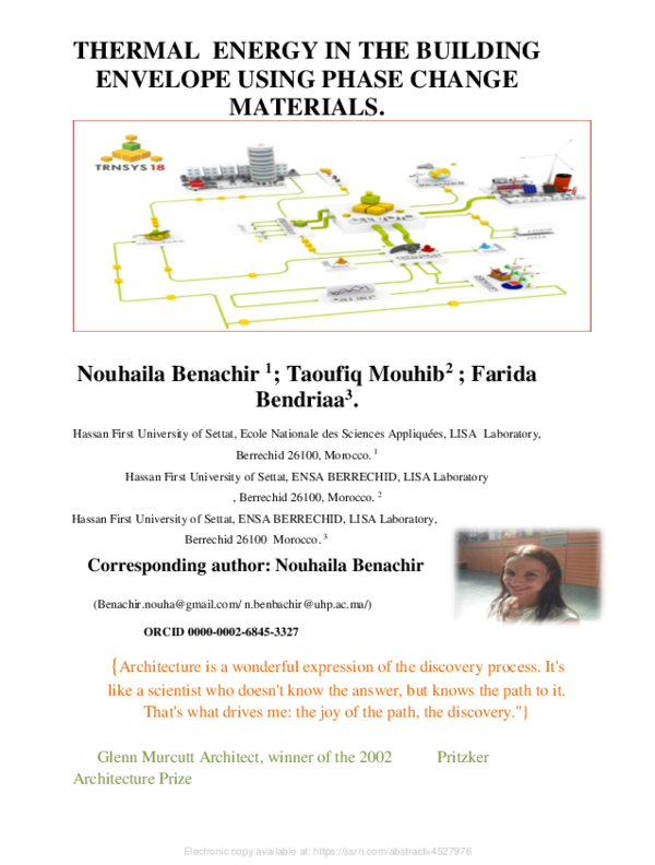 (PDF) THERMAL ENERGY IN THE BUILDING ENVELOPE USING PHASE CHANGE MATERIALS