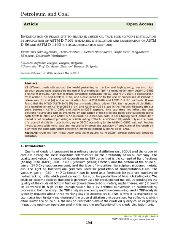 (PDF) Article Open Access INVESTIGATION ON FEASIBILITY TO SIMULATE ...