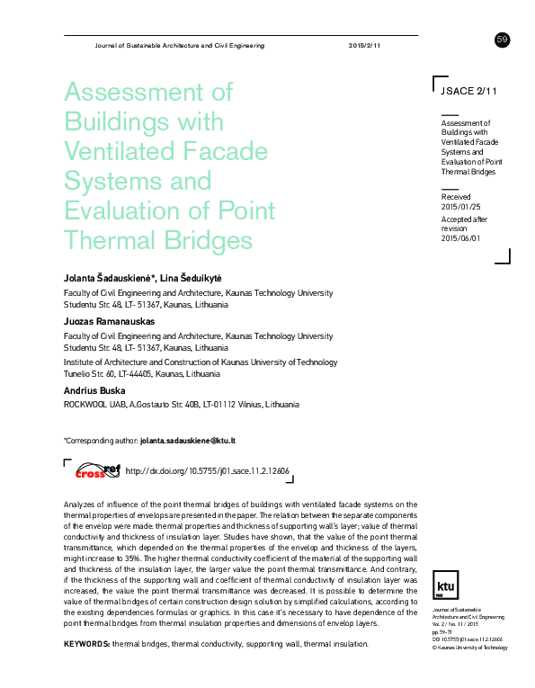 (PDF) Assessment of buildings with ventilated facade systems and ...
