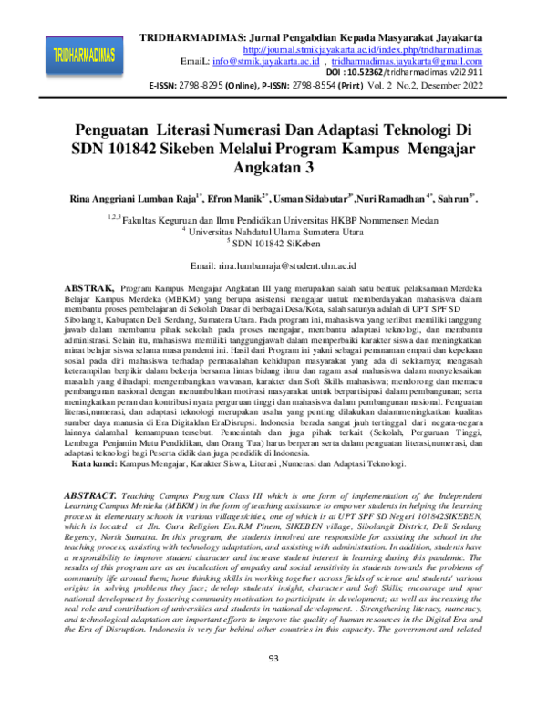 (PDF) Penguatan Literasi Numerasi Dan Adaptasi Teknologi Di SDN 101842 ...