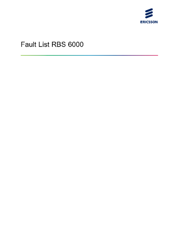 (PDF) Fault list RBS