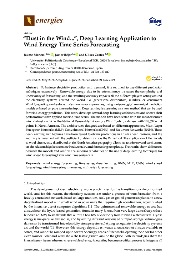 (PDF) “Dust in the Wind...”, Deep Learning Application to Wind Energy ...