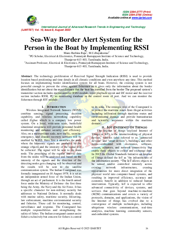 (PDF) Sea-Way Border Alert System for the Person in the Boat by ...