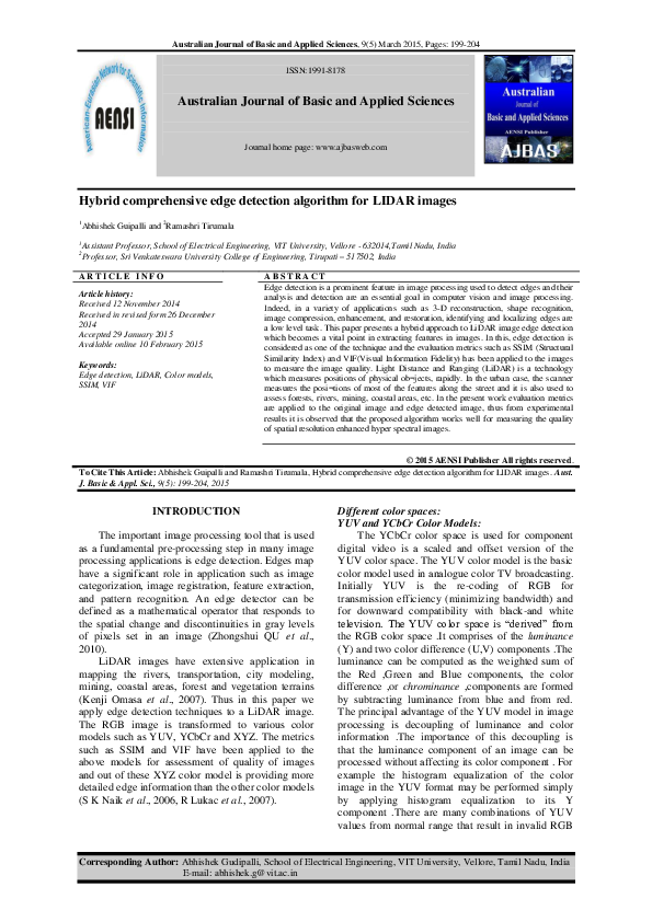 (PDF) Hybrid comprehensive edge detection algorithm for LIDAR images