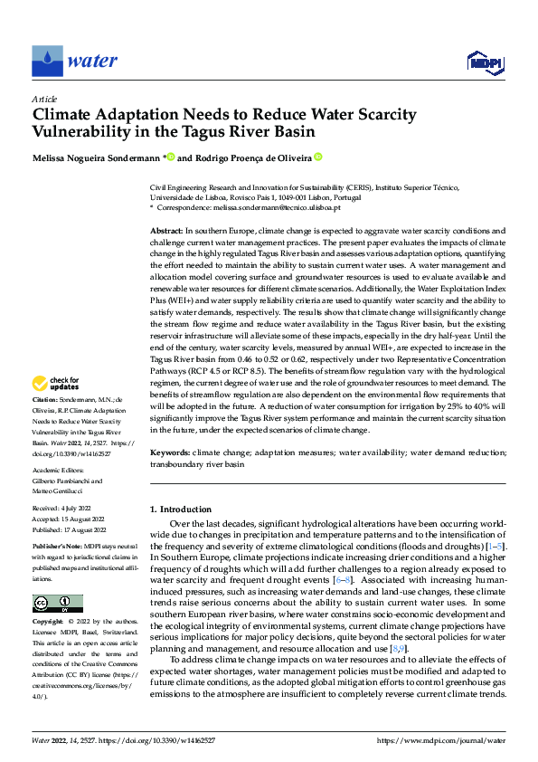 (PDF) Climate Adaptation Needs to Reduce Water Scarcity Vulnerability ...