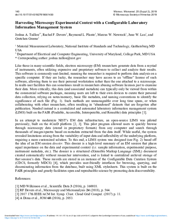 (PDF) Implementation of a configurable laboratory information management system for use in ...