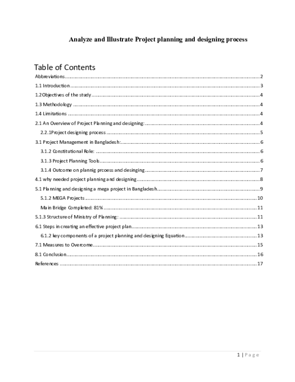 (PDF) Analyze and Illustrate Project planning and designing process