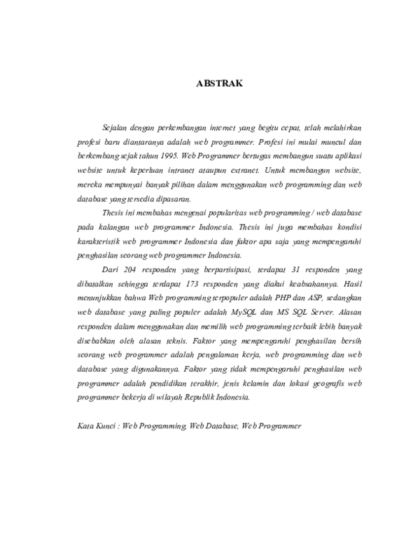 (PDF) Analisis Popularitas Web Programming/Web Database di Kalangan Web ... (PDF) Analisis Popularitas Web Programming/Web Database di Kalangan Web ...