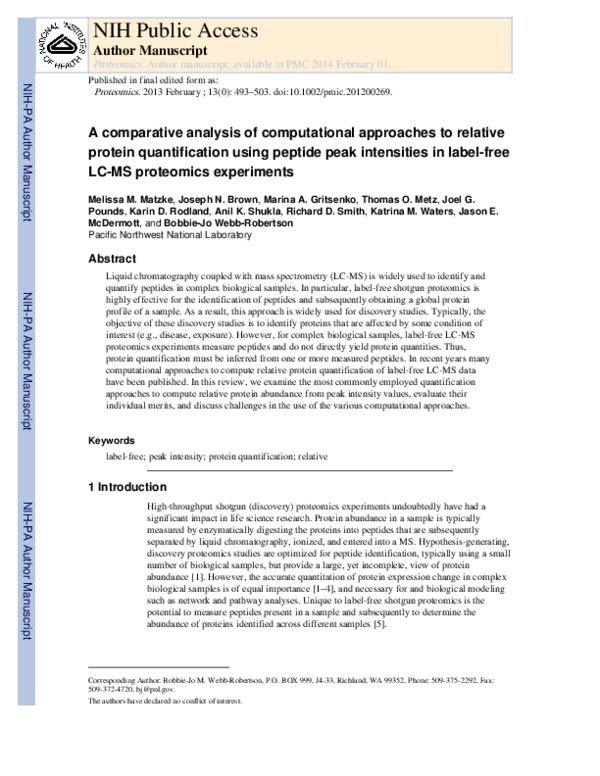 (PDF) A comparative analysis of computational approaches to relative ...