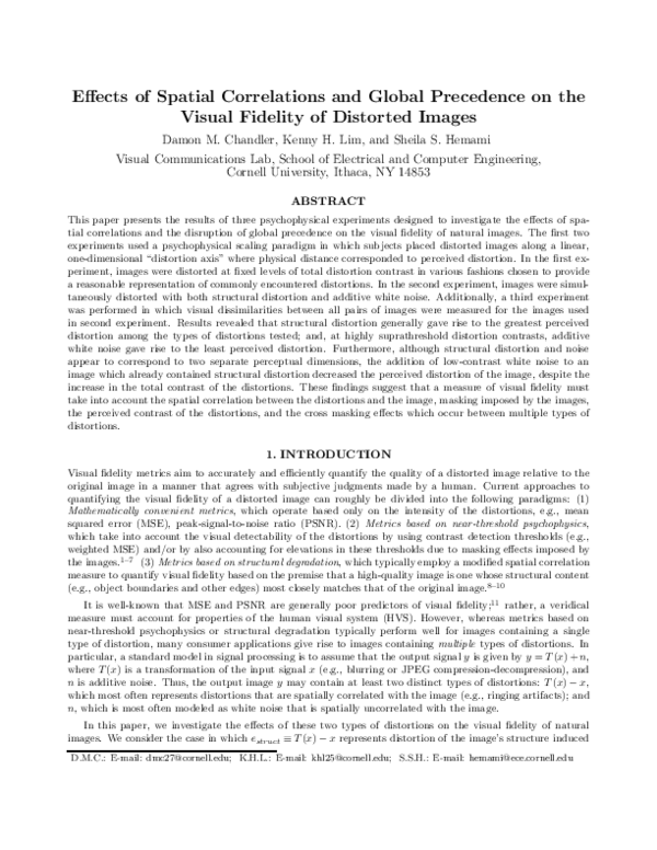 (PDF) Effects of spatial correlations and global precedence on the ...