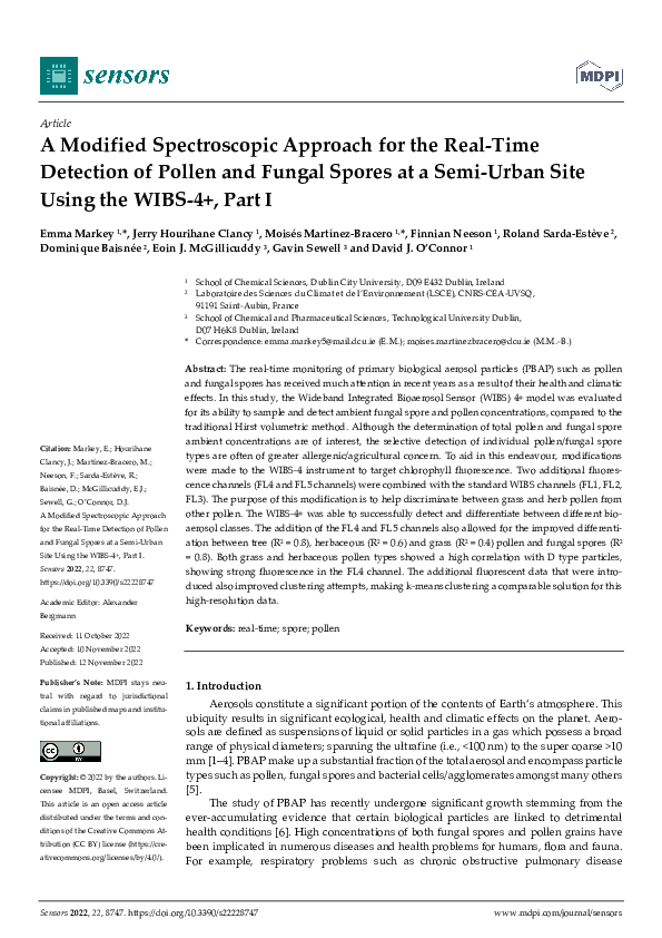 (PDF) A Modified Spectroscopic Approach for the Real-Time Detection of Pollen and Fungal Spores ...