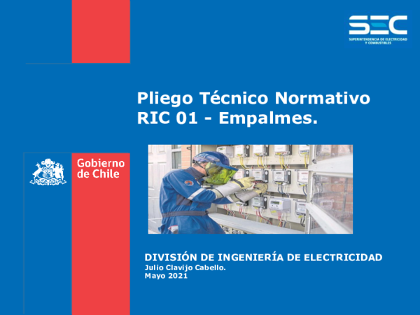 (PDF) Presentación RIC 01 - Empalmes