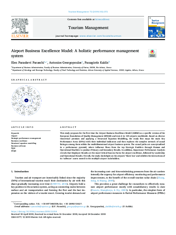 (PDF) Airport Business Excellence Model: A holistic performance ...