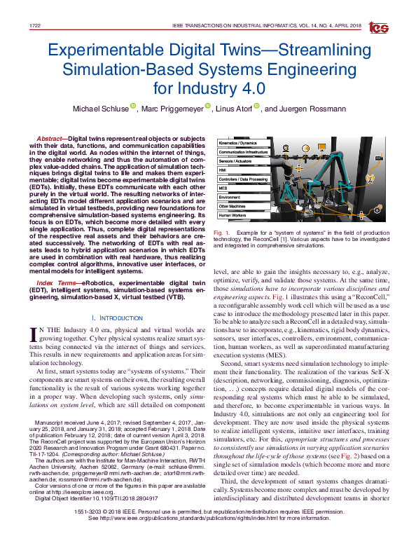(PDF) Experimentable Digital Twins—Streamlining Simulation-Based ...