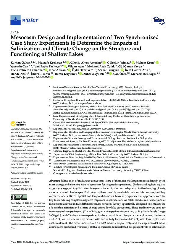 (PDF) Mesocosm Design and Implementation of Two Synchronized Case Study ...