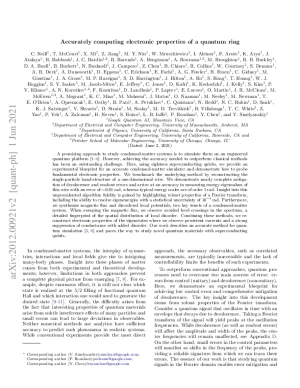 (PDF) Accurately computing the electronic properties of a quantum ring